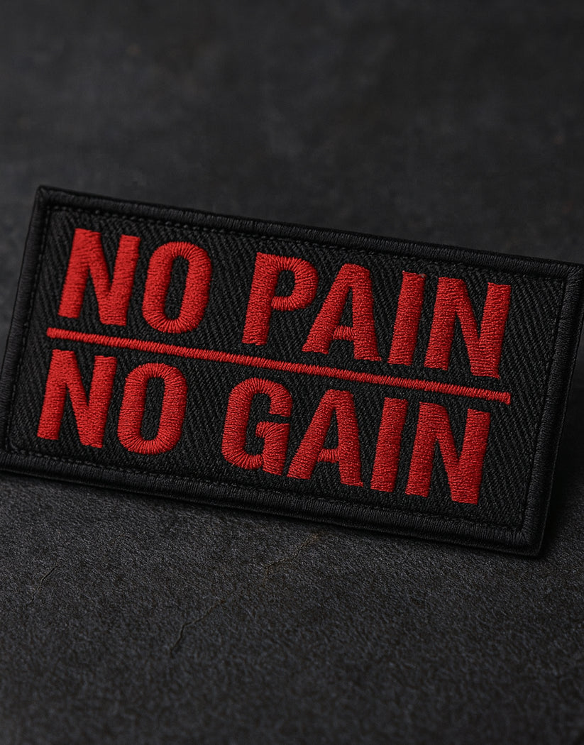 No Pain No Gain Patch | Motivational Velcro Patch – Gym Generation